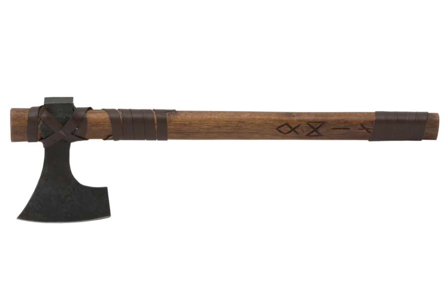 Viking kovácsolt balta bőr díszítéssel, 85273 - Férfias játékok ...
