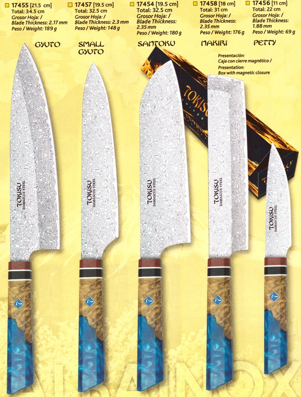 Tokisu Gyuto Staypak damaszk séfkés, 21,5 cm, 17455 - Férfias játékok ...