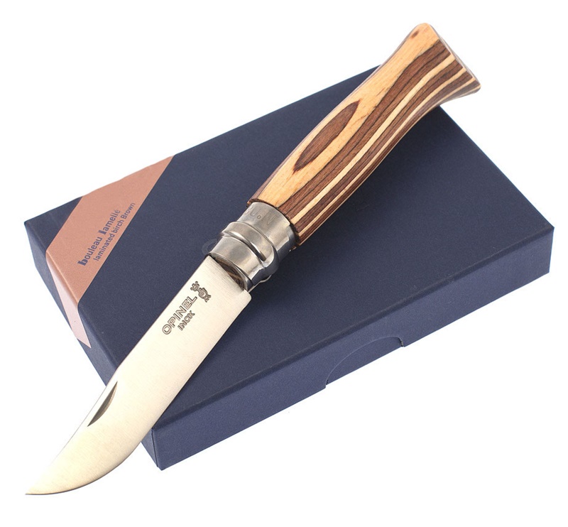 Opinel No.08 Laminated bicska, nyírfa markolattal, 002388 - Férfias játékok webáruháza ...