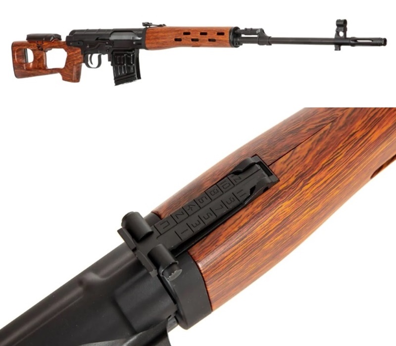 A&K SVD Dragunov rugós airsoft DMR, fa imitáció, GB-AS-01857 - Férfias ...